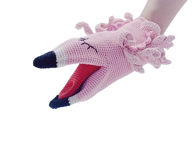 Flamingo Finger Puppet Felt Flamingo Puppet Flamingo Bird - Etsy