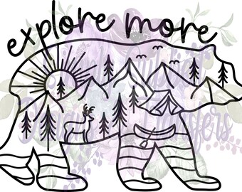 Bear Screen Print | Etsy