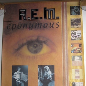 R.E.M. Eponymous Vintage Promotional Poster (1988) - Etsy