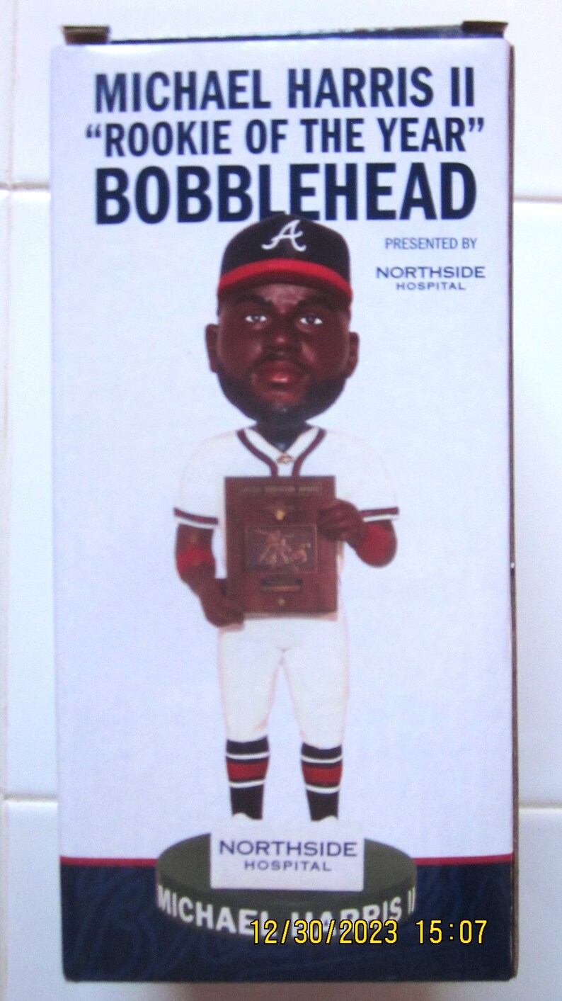 Michael Harris II Rookie of the Year Bobblehead Northside Hospital NEW ...