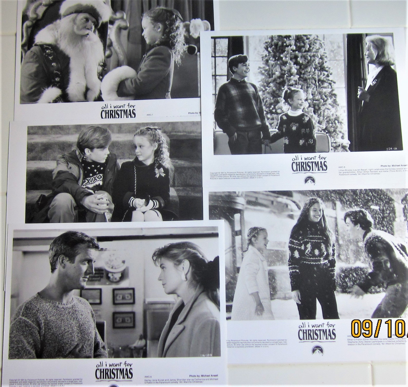 All I Want for Christmas Movie Press Kit Folder and Film Photos (1991 ...