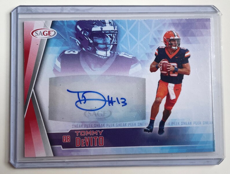 Tommy Devito New York Giants Sage SPA-TD Autographed Sneek Peek Card - Etsy