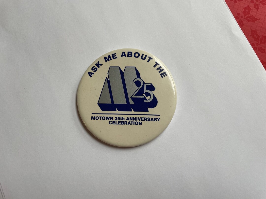 Motown 25th Anniversary Oversized Button (1983) - Etsy