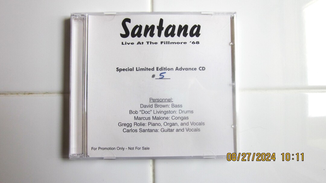 Santana Live at the Fillmore '68 Advance Copy 2 CD Set 1997 - Etsy