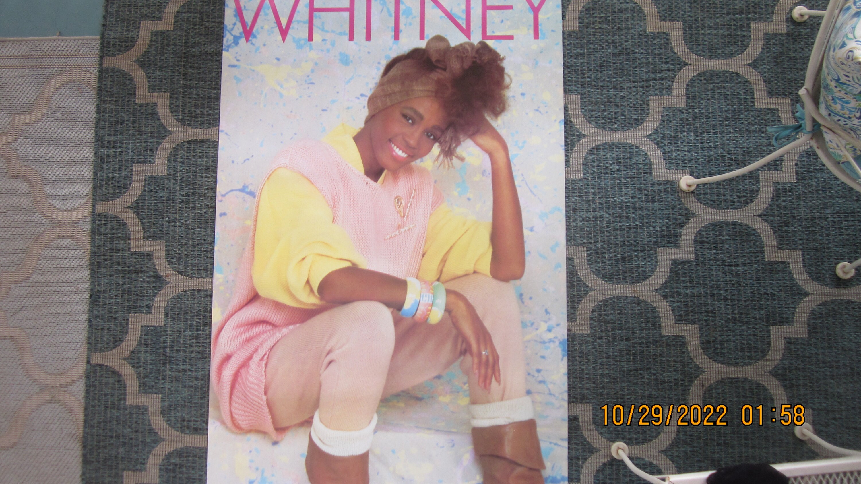 Whitney Houston Vintage Very Rare Oversized Promotional Poster MINT ...
