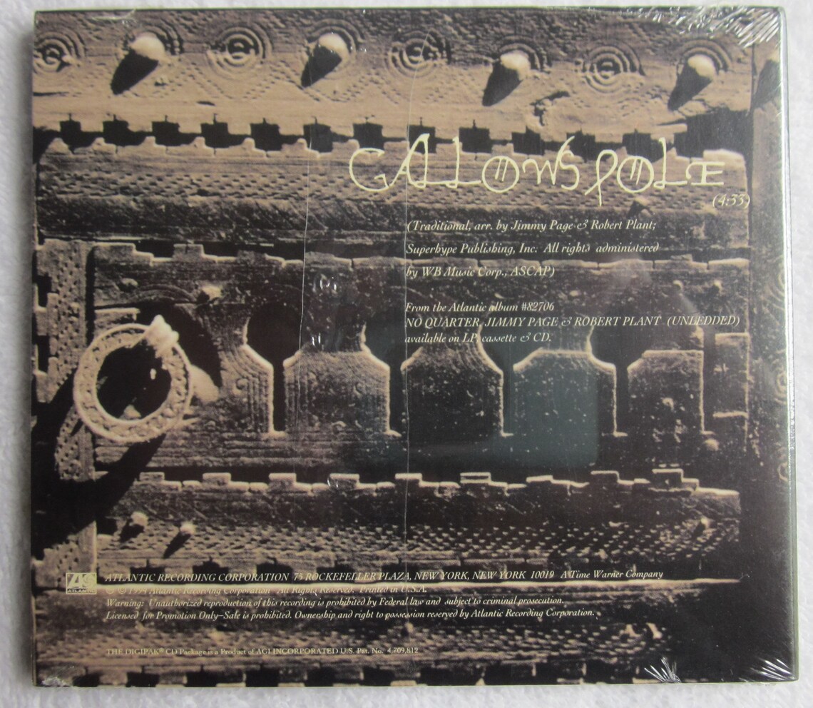 Jimmy Page & Robert Plant gallows Pole Rare CD Single NEW 1994 - Etsy