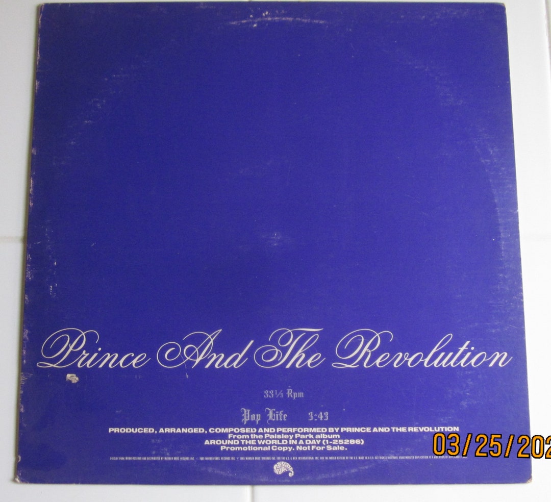 Prince and the Revolution "pop Life" Vinyl 12 Inch Single (1985) - Etsy