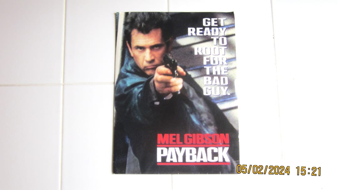 Payback Movie Mel Gibson Press Kit W 6 Photos (1999) - Etsy