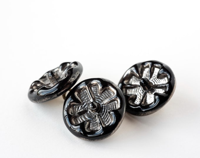 Antique Large French Jet Button - Etsy