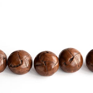 Vintage Brown Leather Braided Button With Leather Shank 5 Available - Etsy