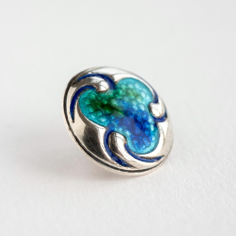 Antique Enamel Button - Etsy