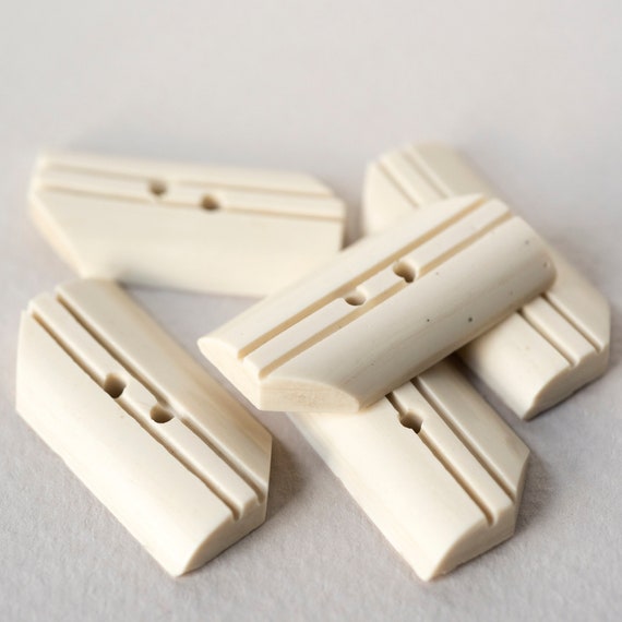 Vintage 1930s Art Deco Cream Casein Buttons - Etsy