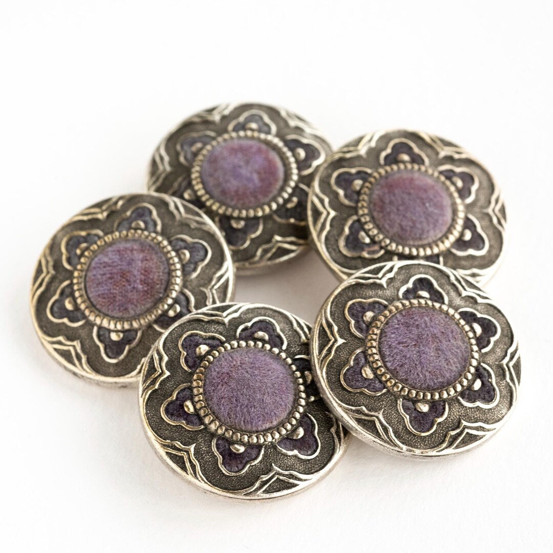 Antique Lavender Velvet Perfume Button - 5 Available - Etsy