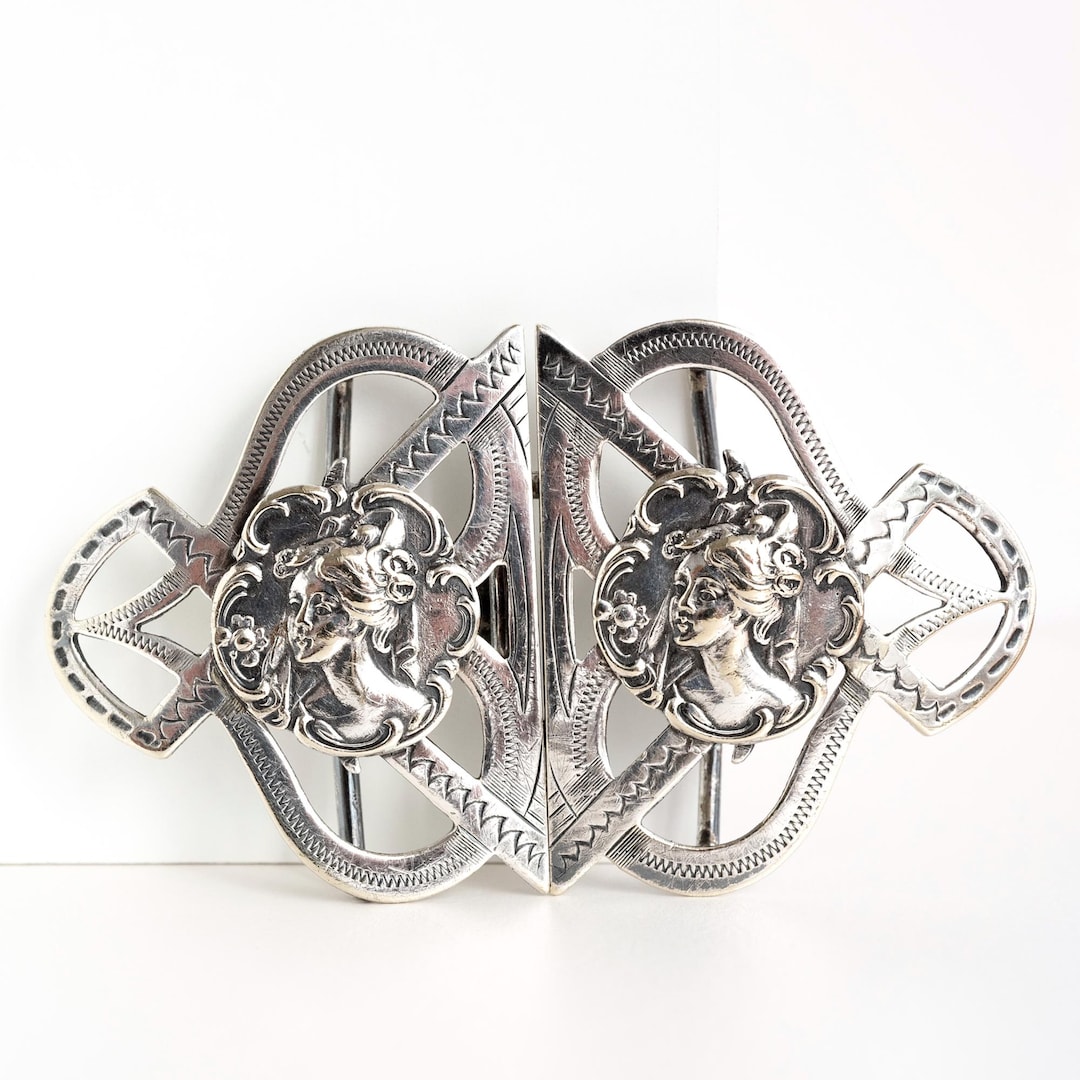 Vintage EPNS Silver Nurse's Belt Buckle, Movement Design - Etsy