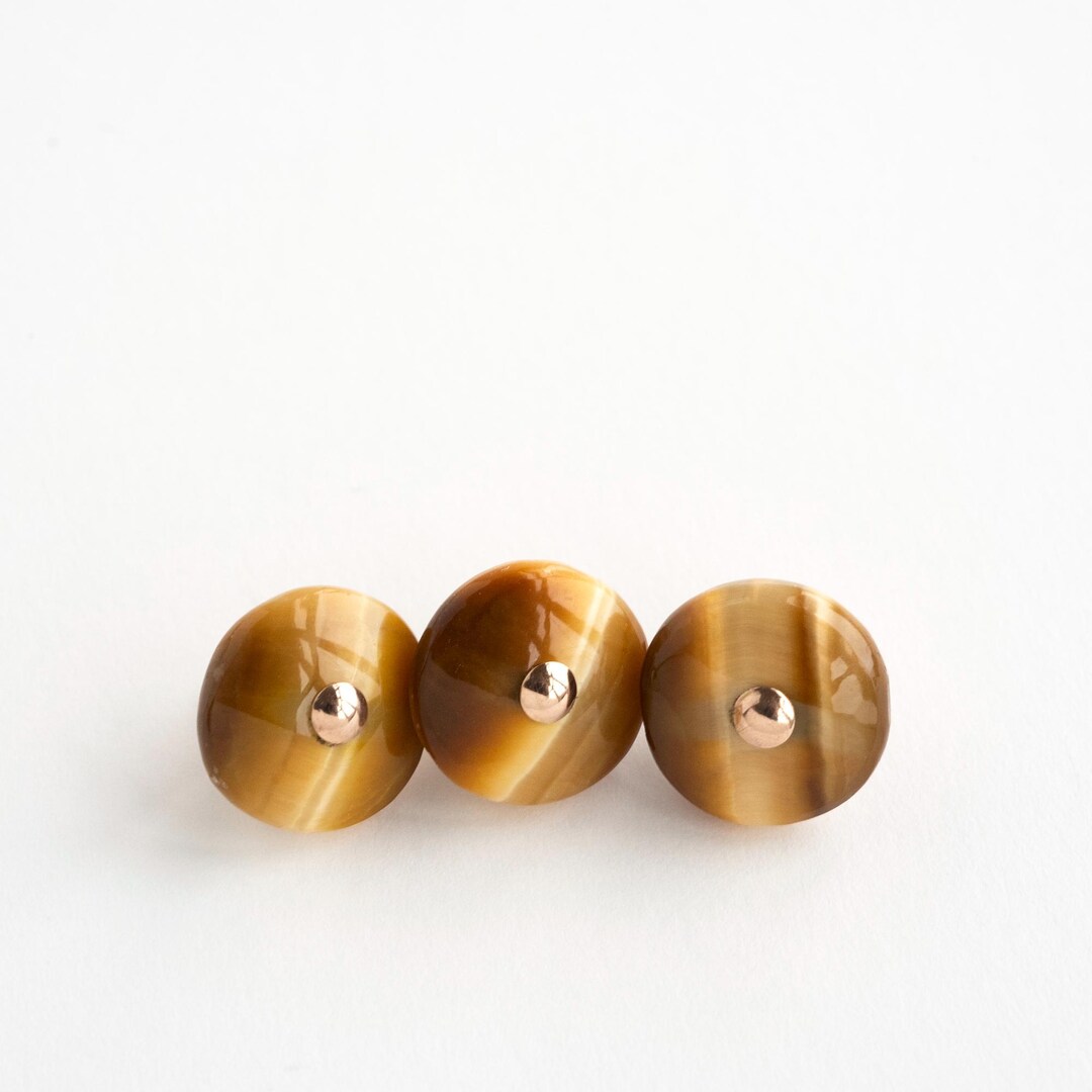 Set of 3 Antique Tigers Eye Agate Waistcoat Buttons - Etsy