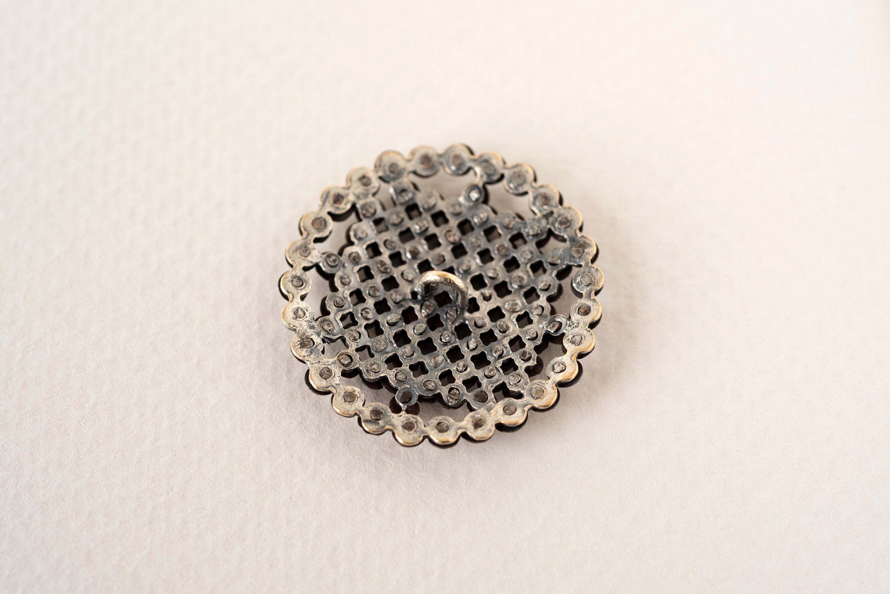 Antique Large Cut Steel Button | Etsy