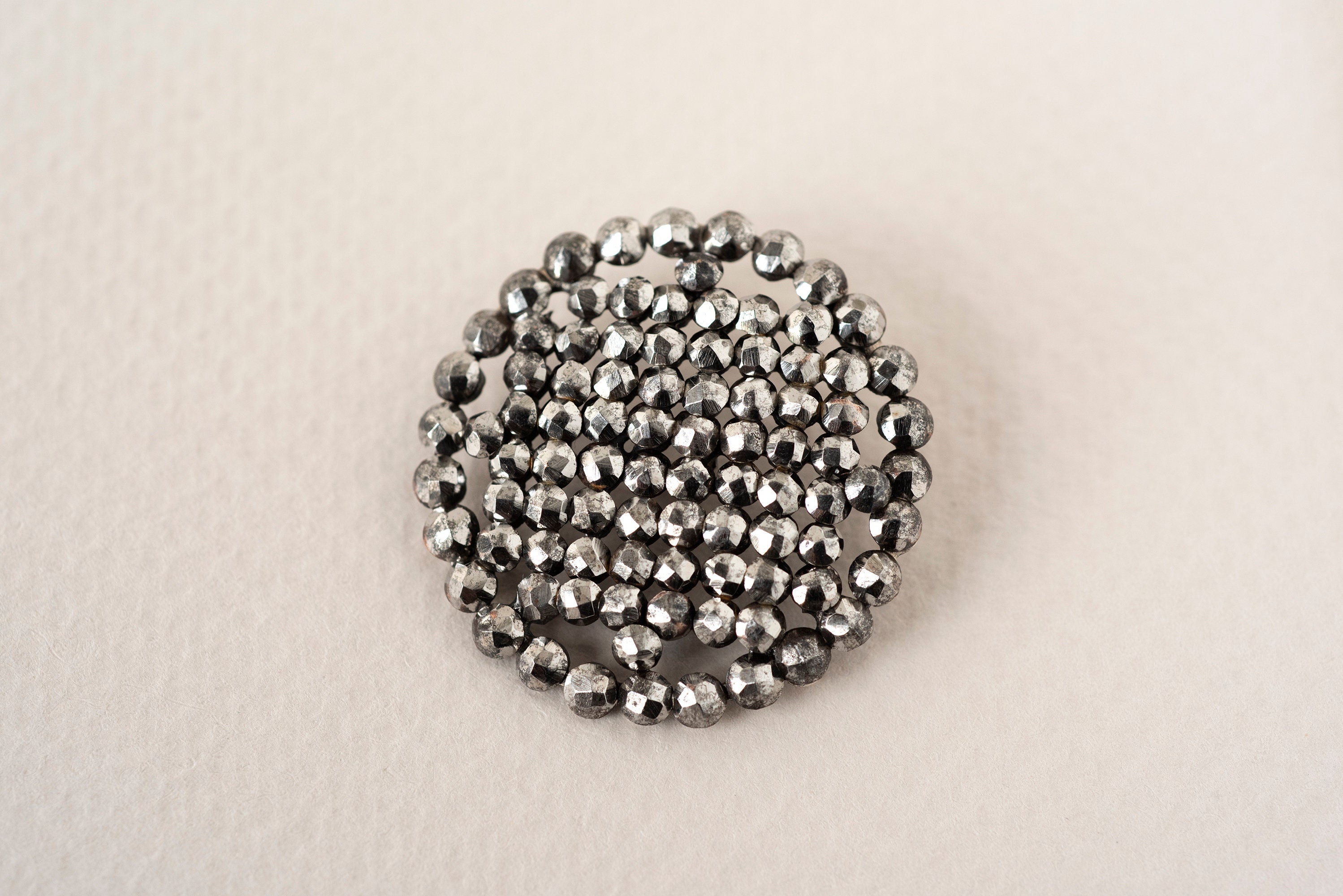 Antique Large Cut Steel Button | Etsy