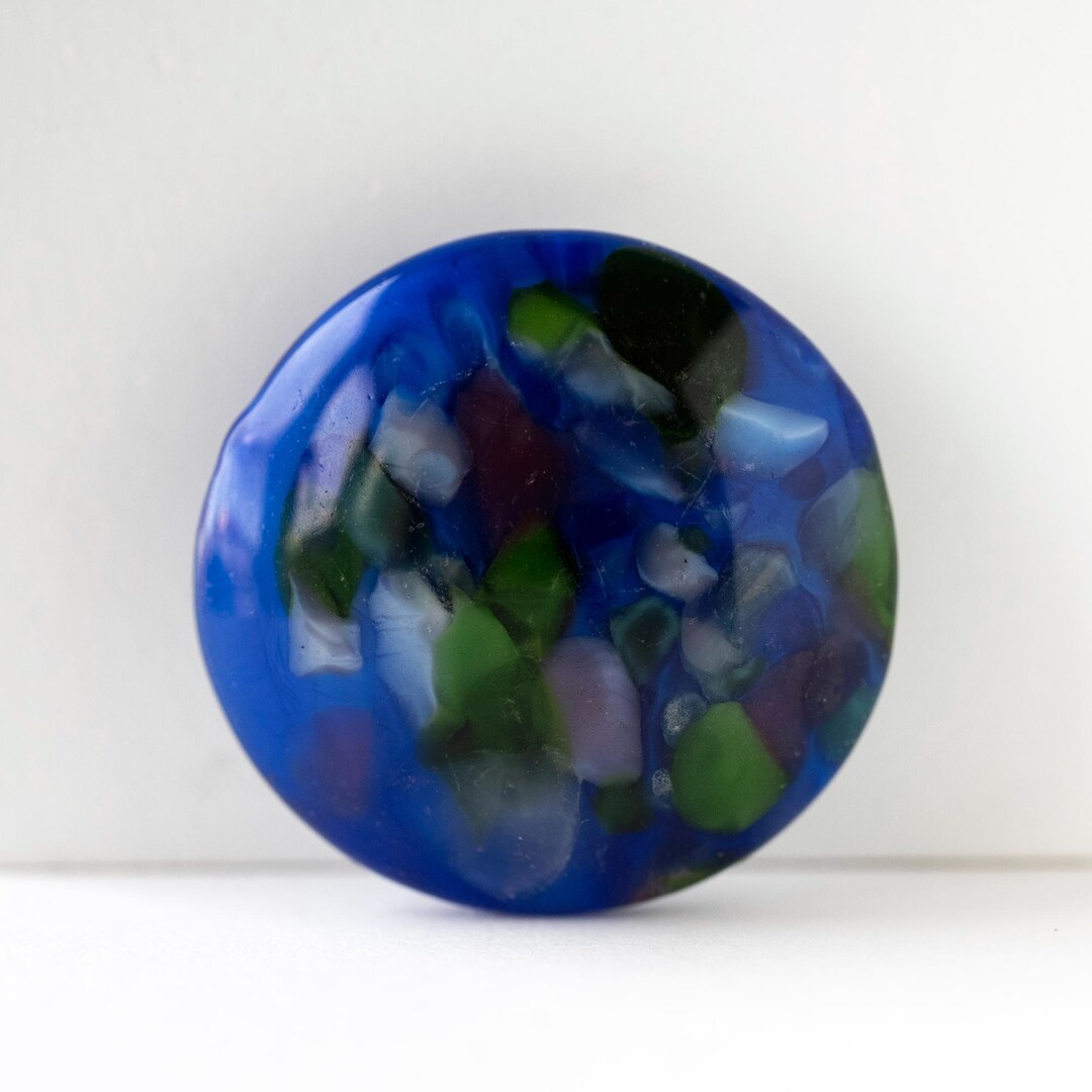 Antique Large Venetian Murano Glass Button With Brass Post #3 - Etsy