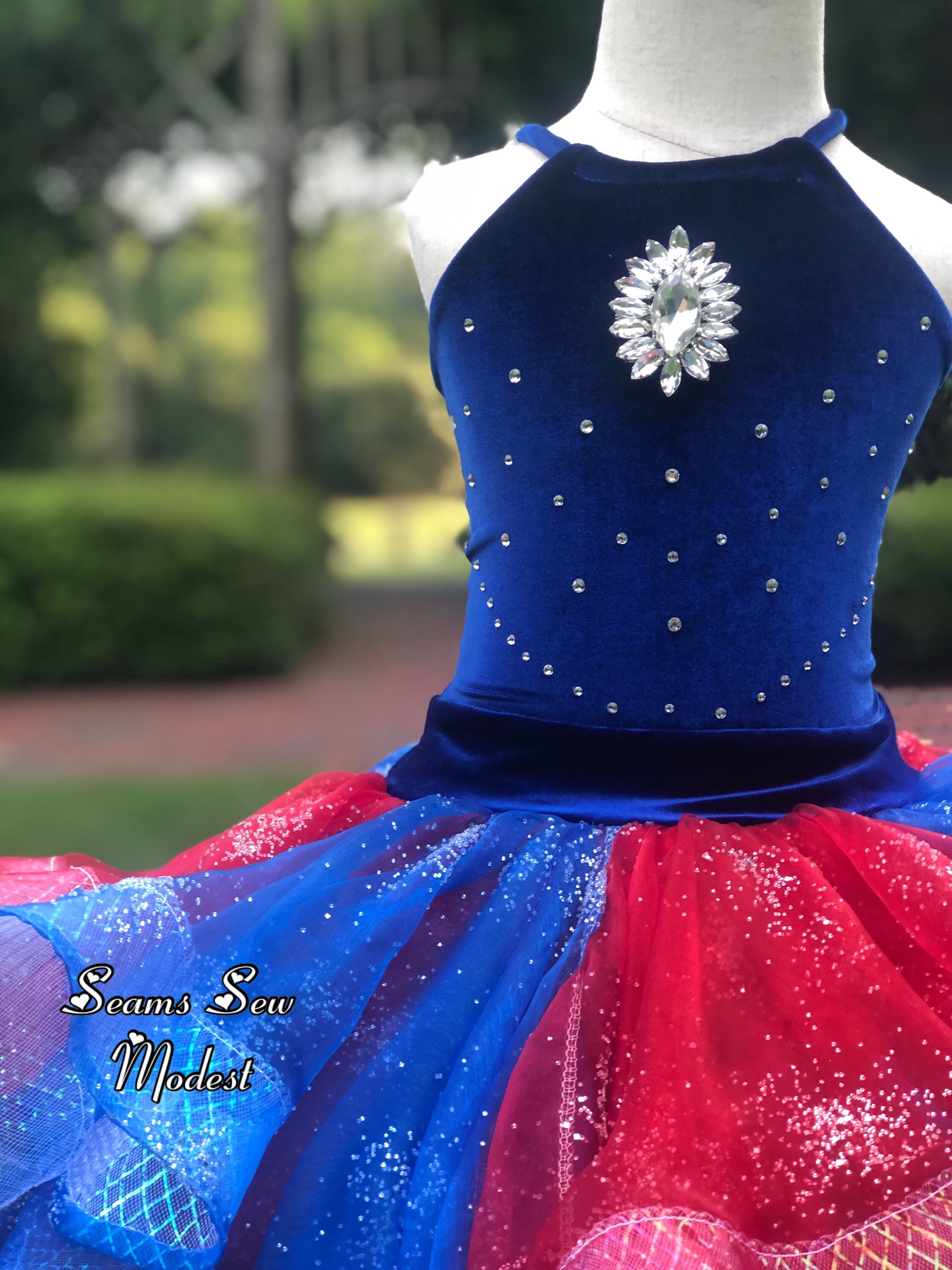 Ready to Ship! Patriotic Gown, Pageant, Balls, Parade, OOAK - Etsy