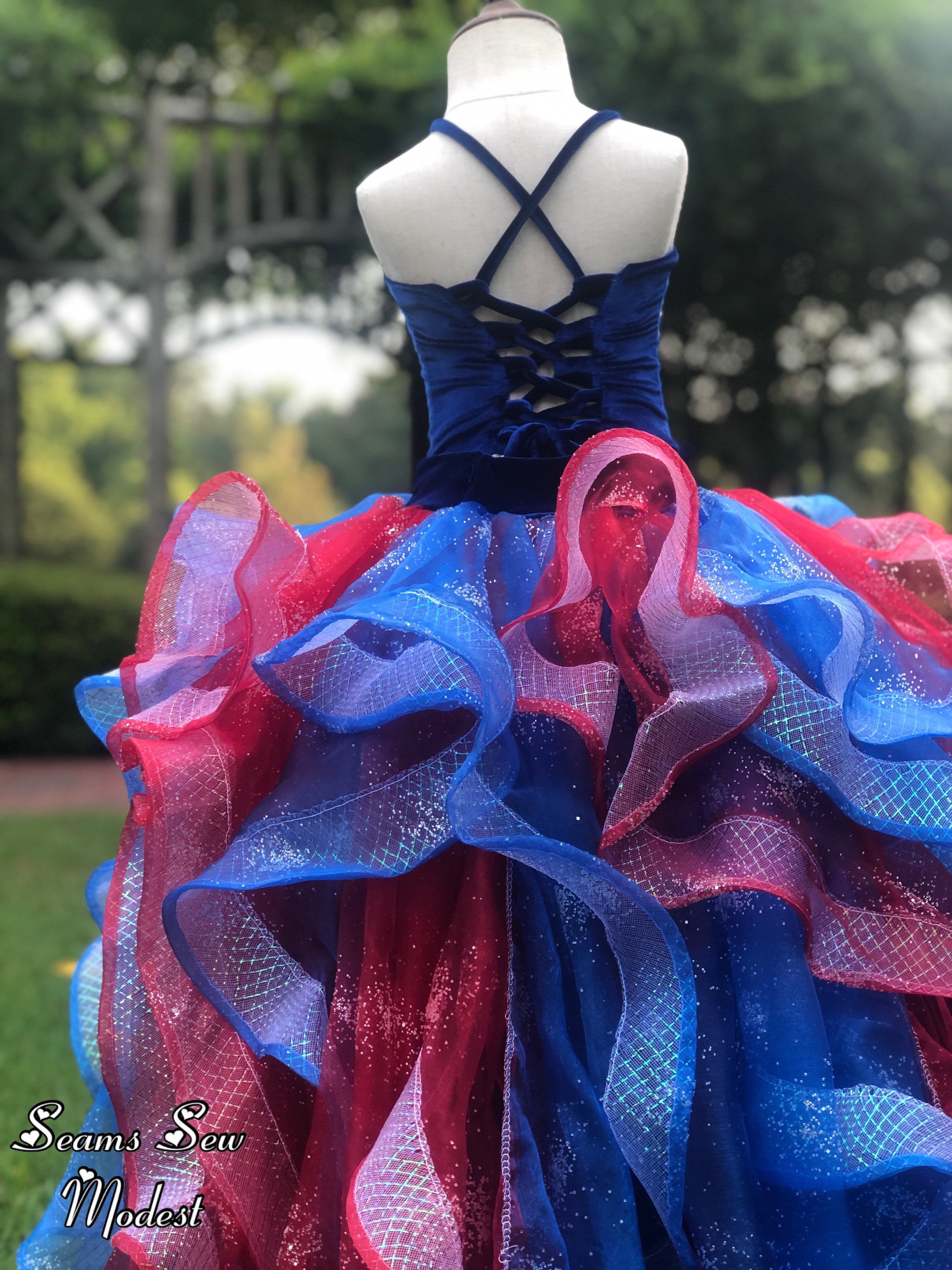 Ready to Ship! Patriotic Gown, Pageant, Balls, Parade, OOAK - Etsy