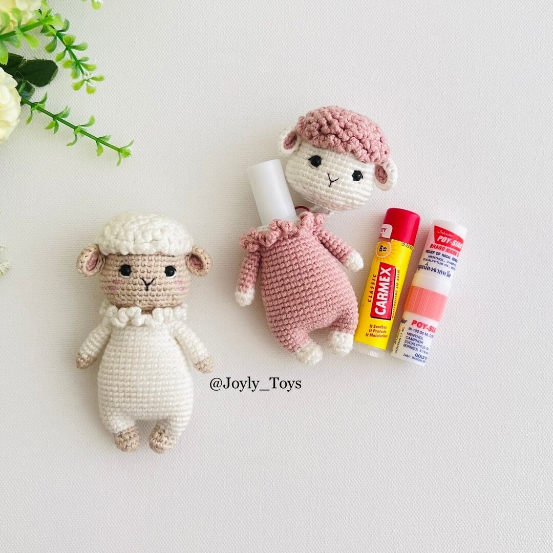 Sheep Lip Balm Holder Crochet Patterns, Crochet Lamb Patterns, Lip Balm ...