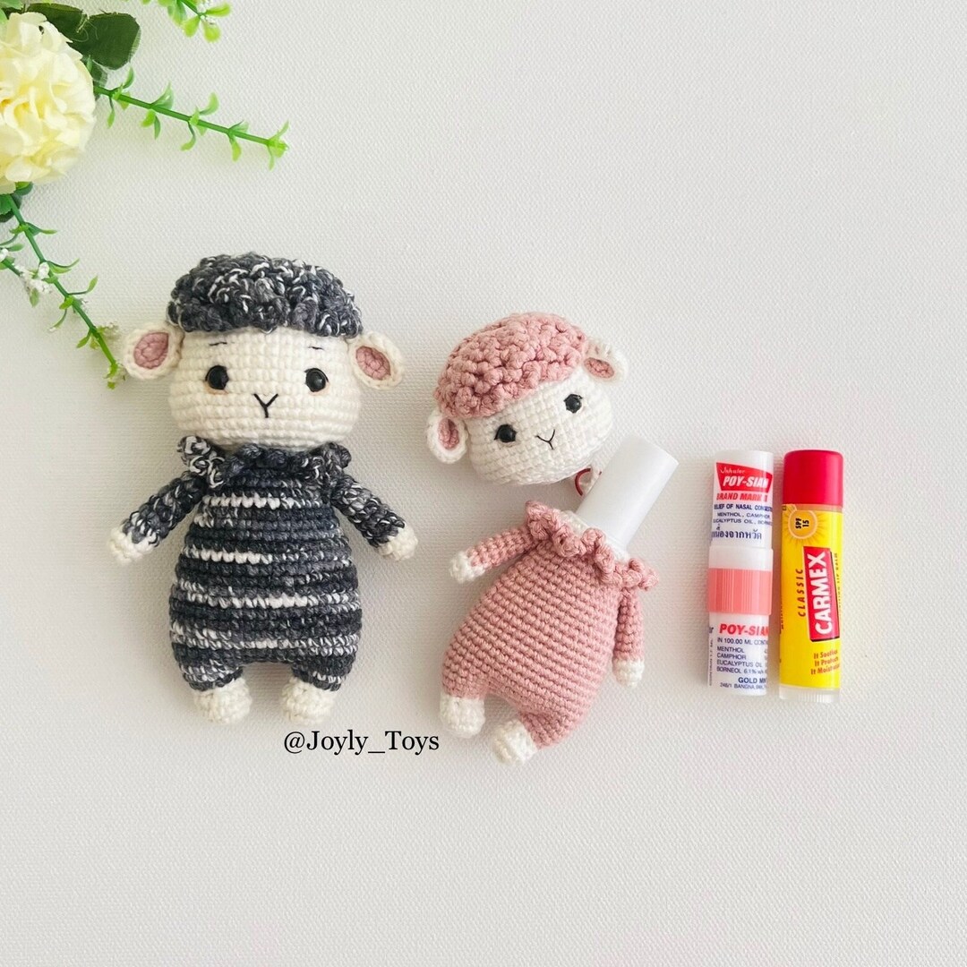 Sheep Lip Balm Holder Crochet Patterns, Crochet Lamb Patterns, Lip Balm ...