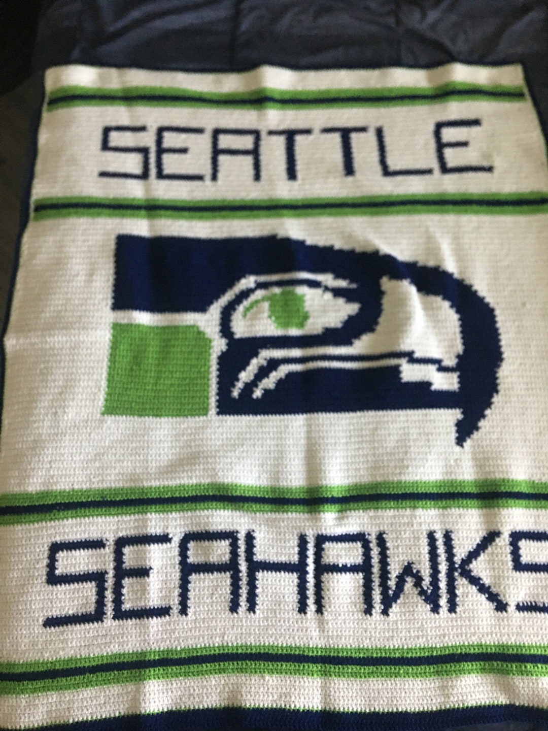 Seattle Seahawks Lap Blanket 48 X 40 - Etsy