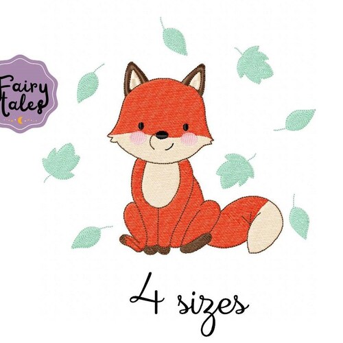 Mini Fox 2 Machine Embroidery Design-3 Sizes-instant DOWNLOAD | Etsy