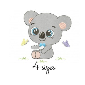 Cute Koala Embroidery Designs, Baby Embroidery Design Machine, Newborn ...