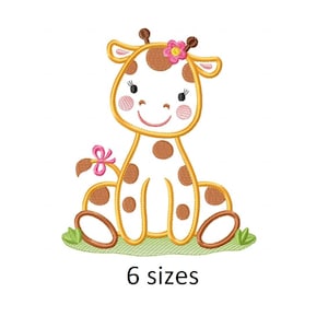 Cute Giraffe Embroidery Designs Girls Embroidery Design Machine ...