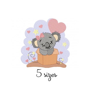 Koala Gift Embroidery Design, Baby Embroidery Design Machine, Animals ...