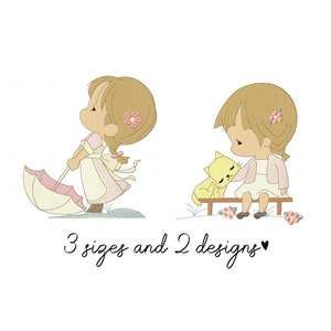 Cute Little Girl Embroidery Designs Girly Embroidery Design Machine ...
