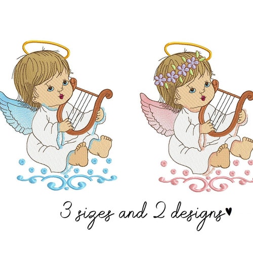 Little Angel Machine Embroidery Design - Etsy