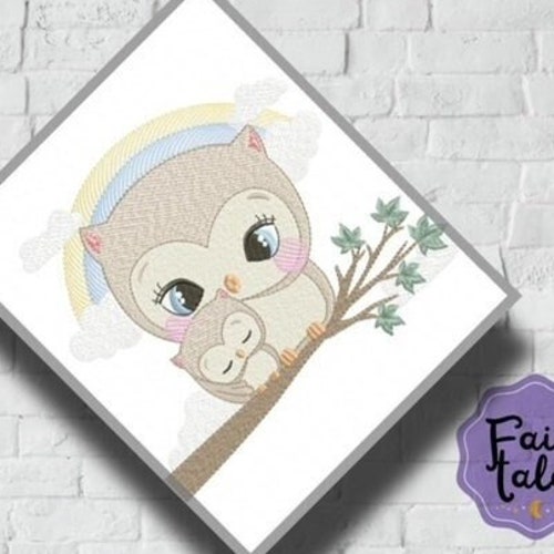 Mommy Owl Embroidery Designs Baby Embroidery Design Machine - Etsy