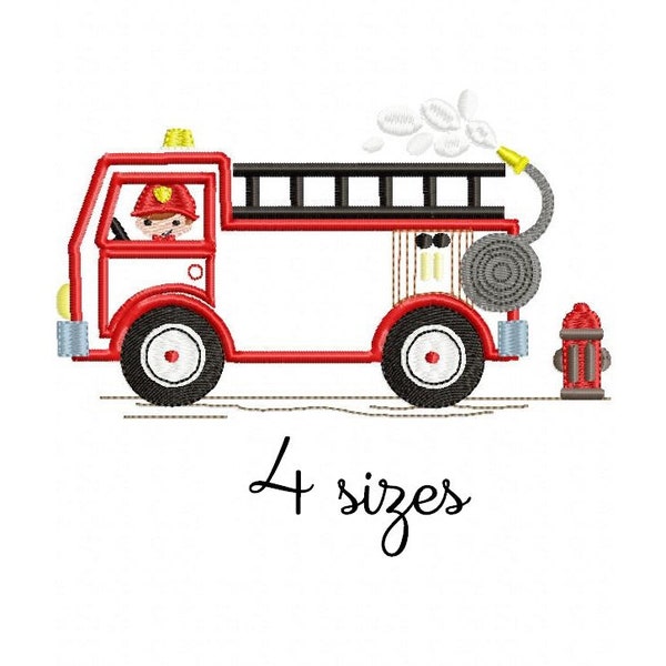 Fireman Embroidery - Etsy