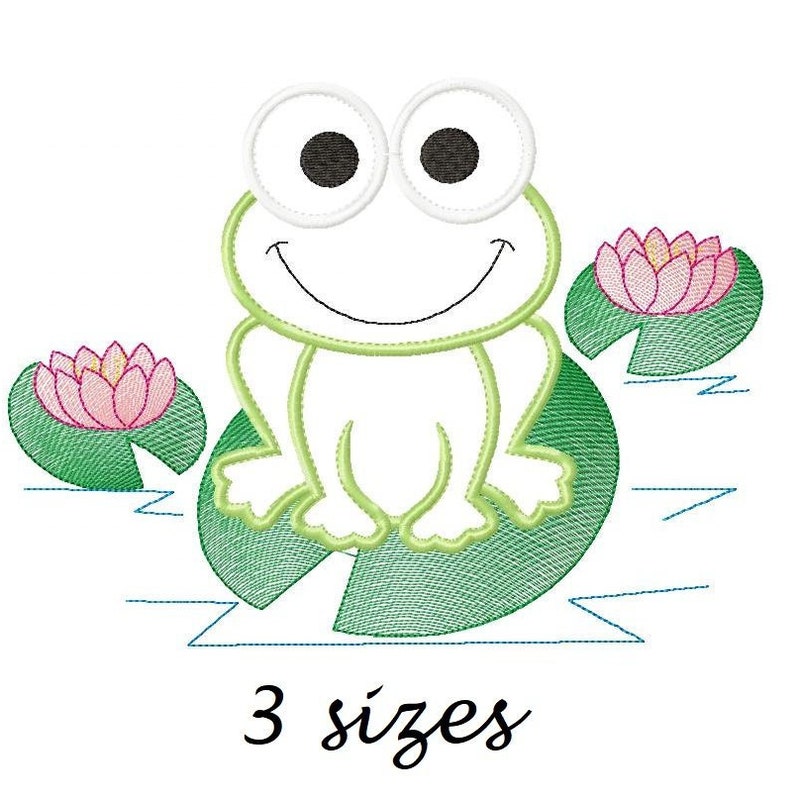 Frog Embroidery - Etsy