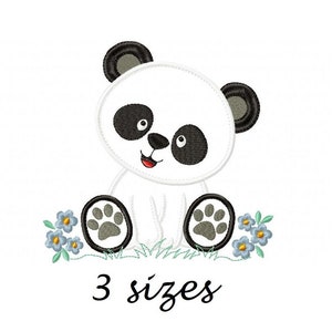 Panda Embroidery Designs Cute Panda Embroidery Design Machine | Etsy