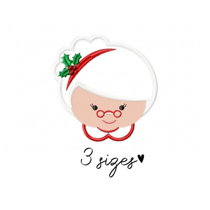 Mrs Claus Face - Etsy