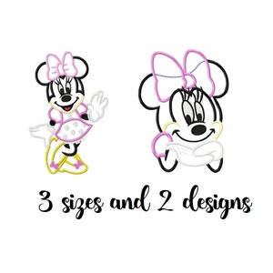 Minnie embroidery designs minnie embroidery design machine | Etsy