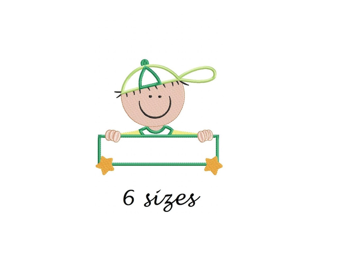 Cute Boy Frame Embroidery Designs, Boy Embroidery Design Machine ...