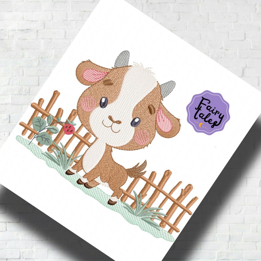 Buck Farm Embroidery Design, Animals Embroidery Design Machine, Farm ...