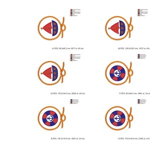 Sailor Floater and Boat Embroidery Designs,nautical Embroidery Design ...