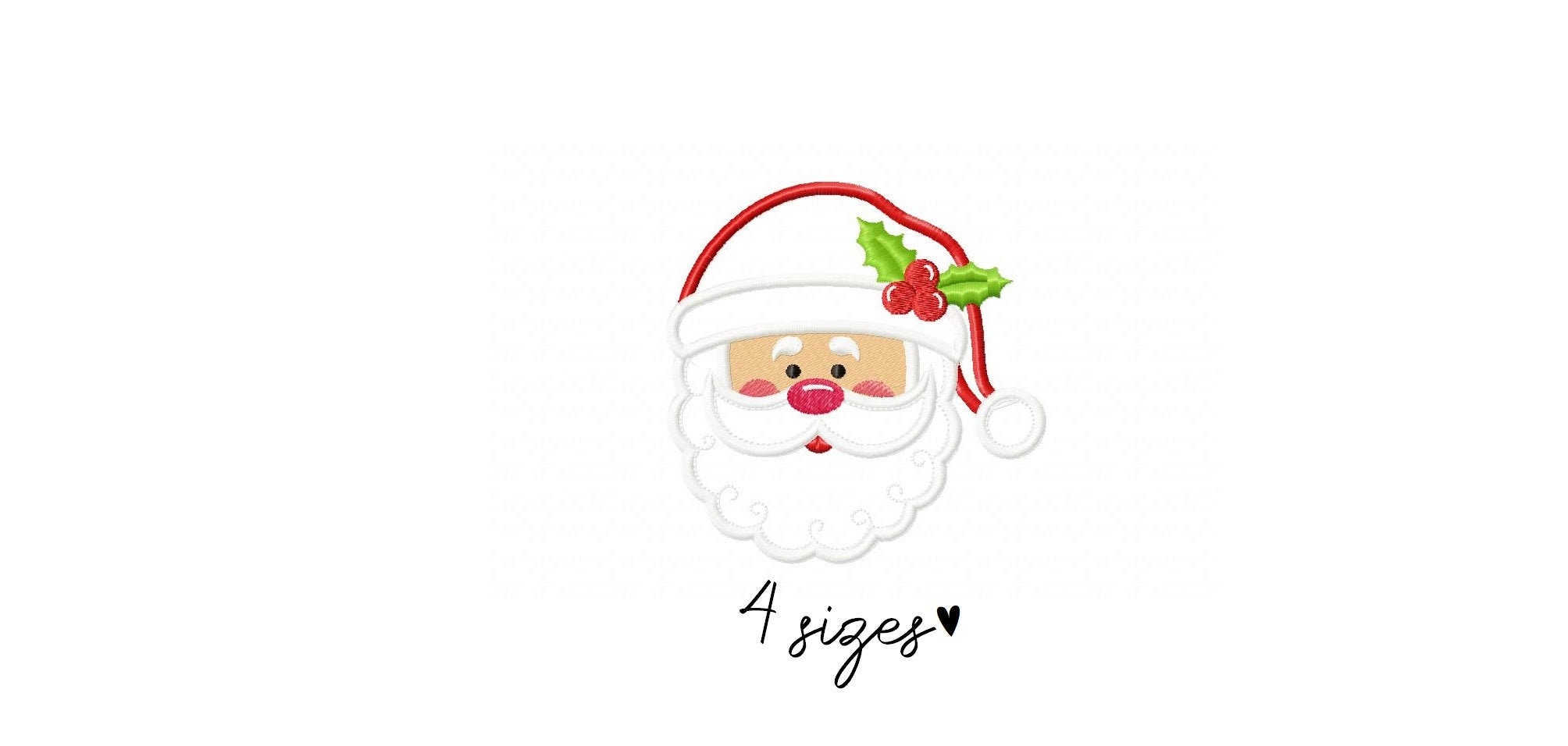 Santa Claus Face Embroidery Design Christmas Embroidery - Etsy