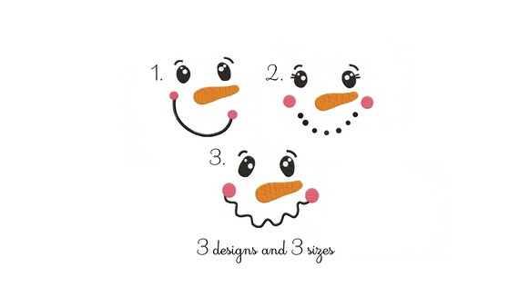 Snowman Faces Embroidery Design Christmas Embroidery Design | Etsy