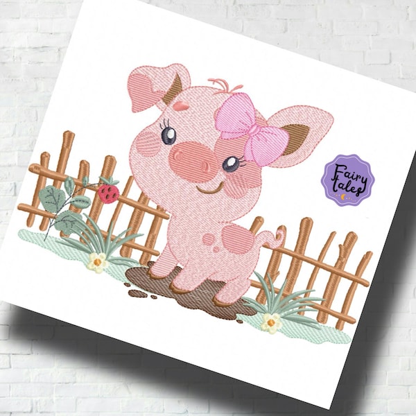 Farm Embroidery Design - Etsy