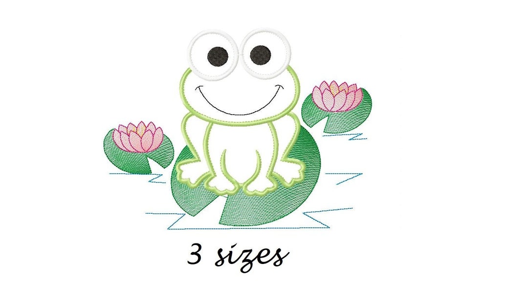 Cute Frog Embroidery Designs, Frog Embroidery Design Machine Embroidery ...