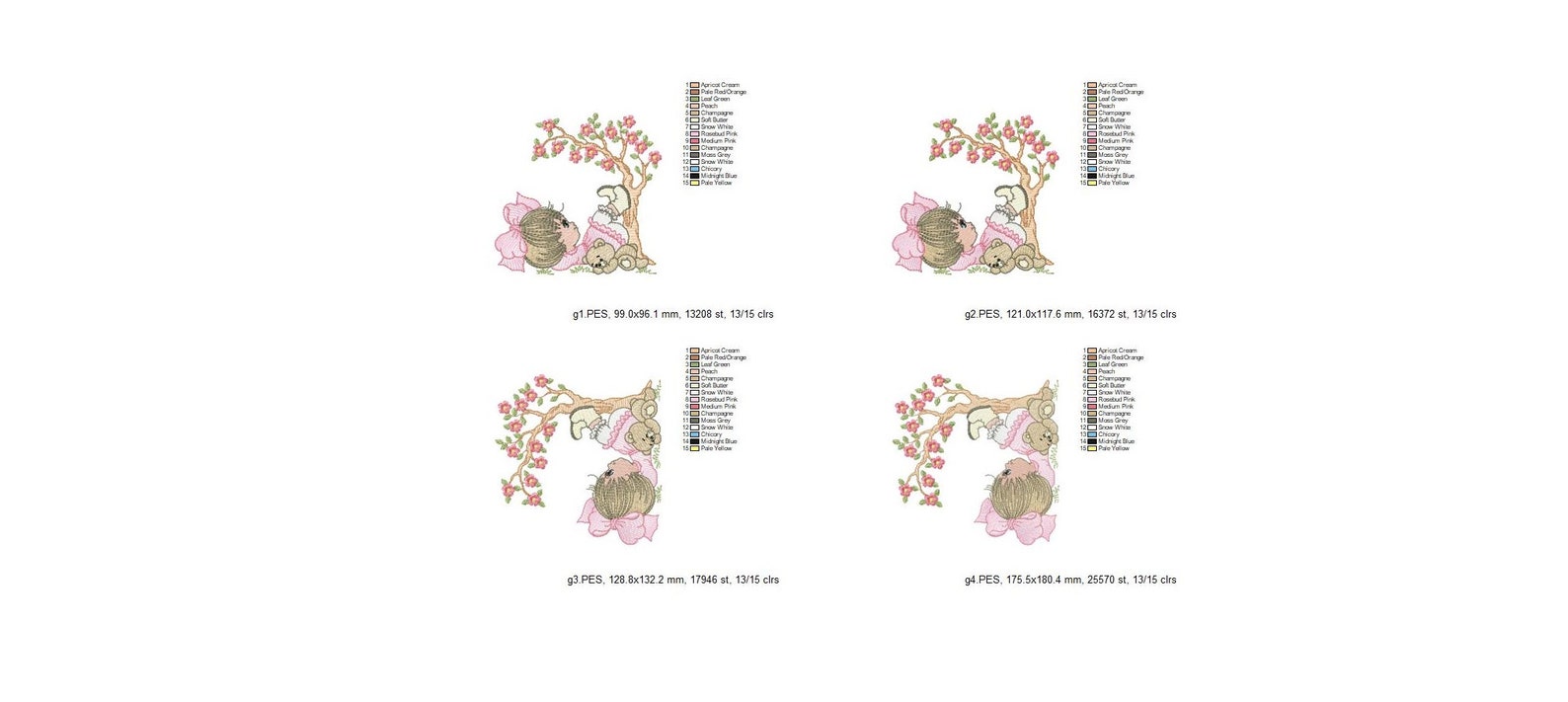 Cute Girl Tree Embroidery Design, Girly Embroidery Design Machine, Kids ...