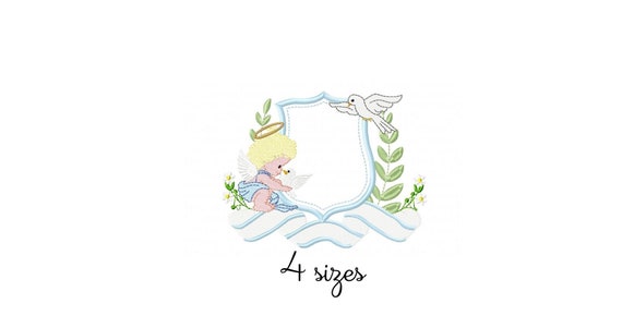 Angel Boy Frame Embroidery Designs baby Embroidery Design - Etsy