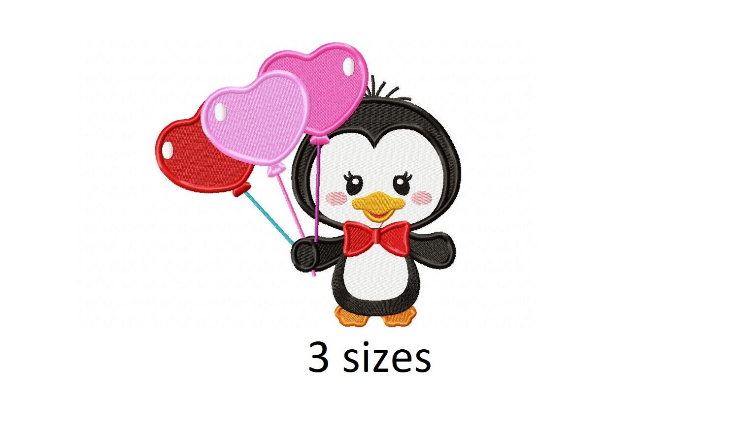 Love Penguin Embroidery Designs Penguin Embroidery Design Machine ...