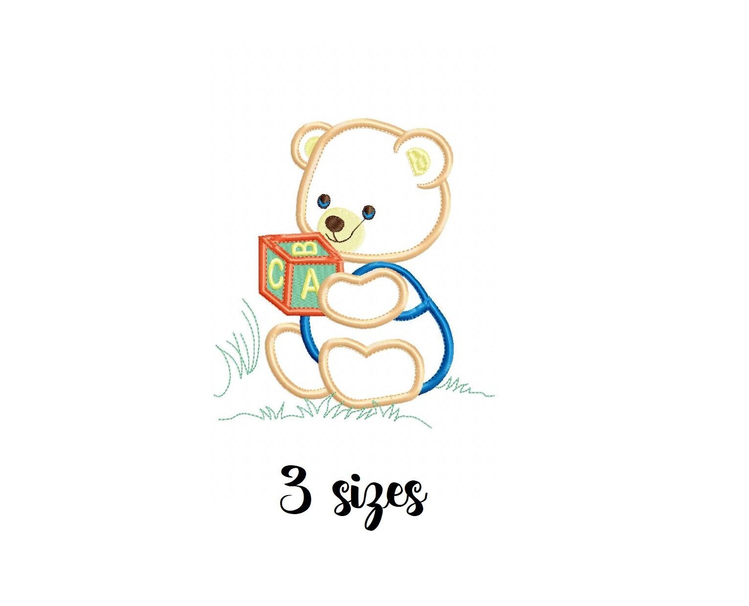 Baby ABC Teddy Bear Embroidery Design Boy Embroidery Design | Etsy